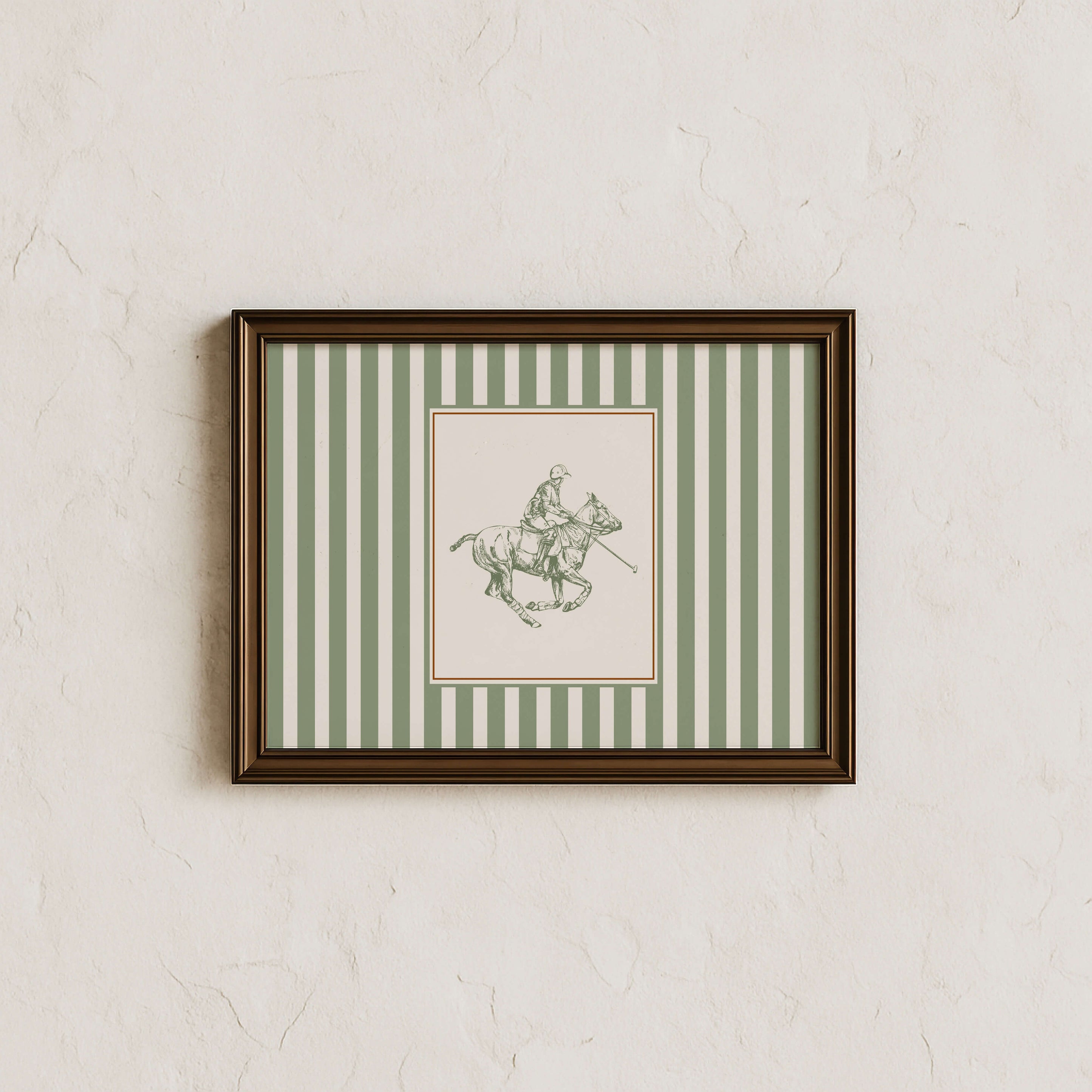 Classic Polo Player Equestrian Horizontal Poster – House of Saturn