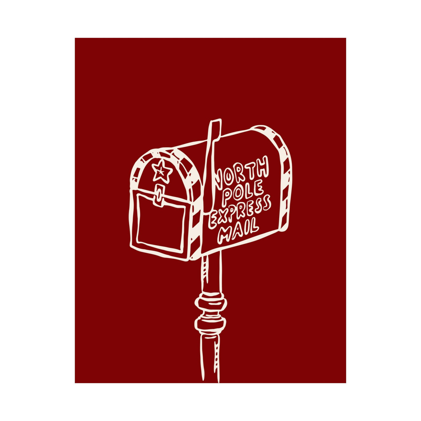 North Pole Red Mailbox Christmas Poster – House of Saturn