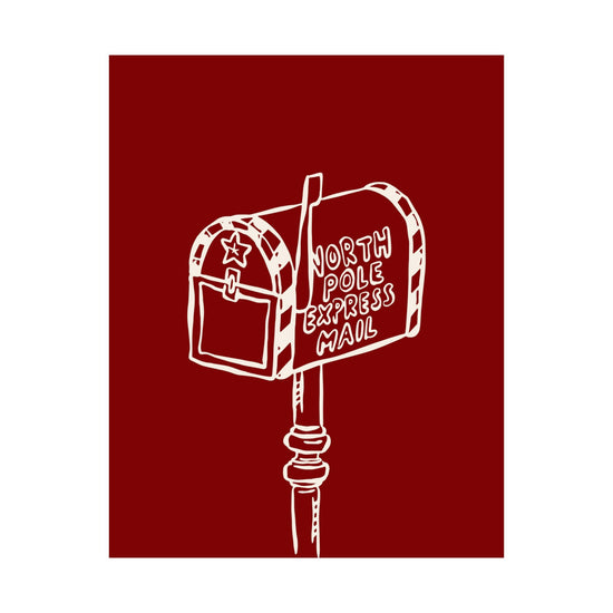 North Pole Red Mailbox Christmas Poster – House of Saturn