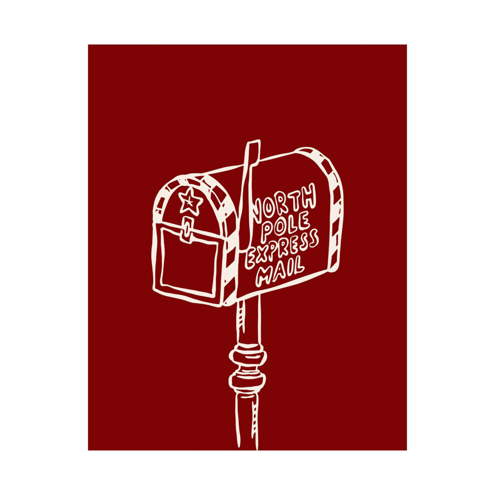 North Pole Red Mailbox Christmas Poster – House of Saturn