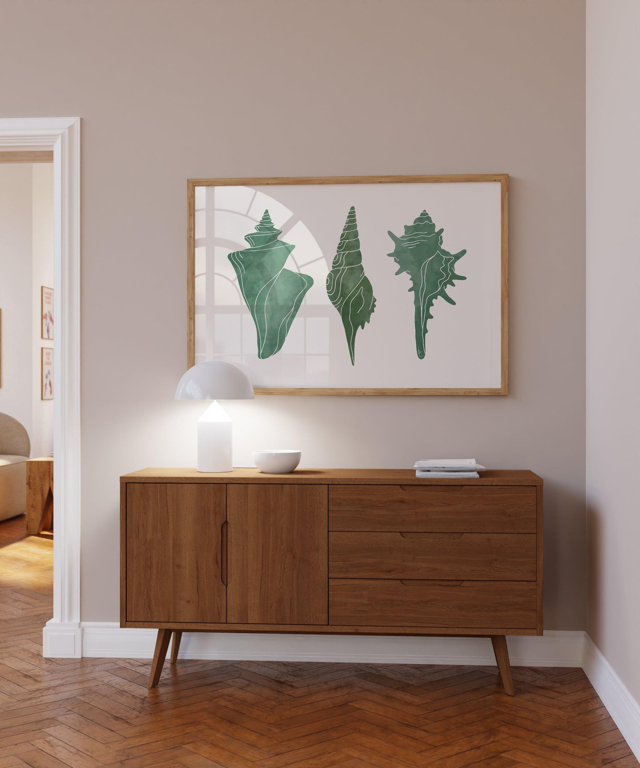 Green Seashells Poster – House of Saturn