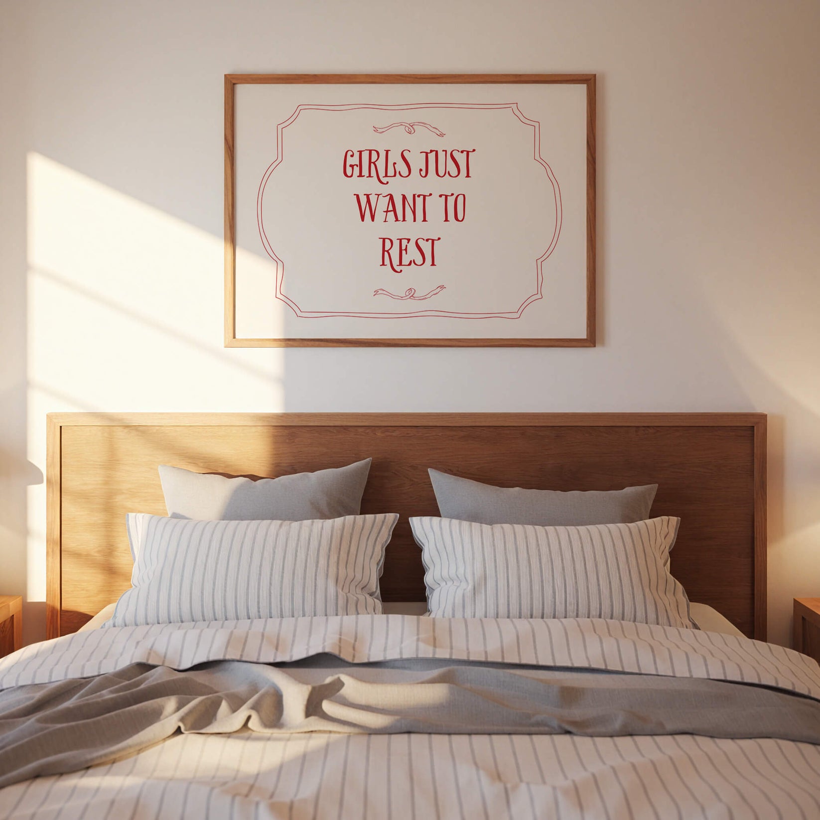 Girls Just Want To Rest Above The Bed Poster – House of Saturn