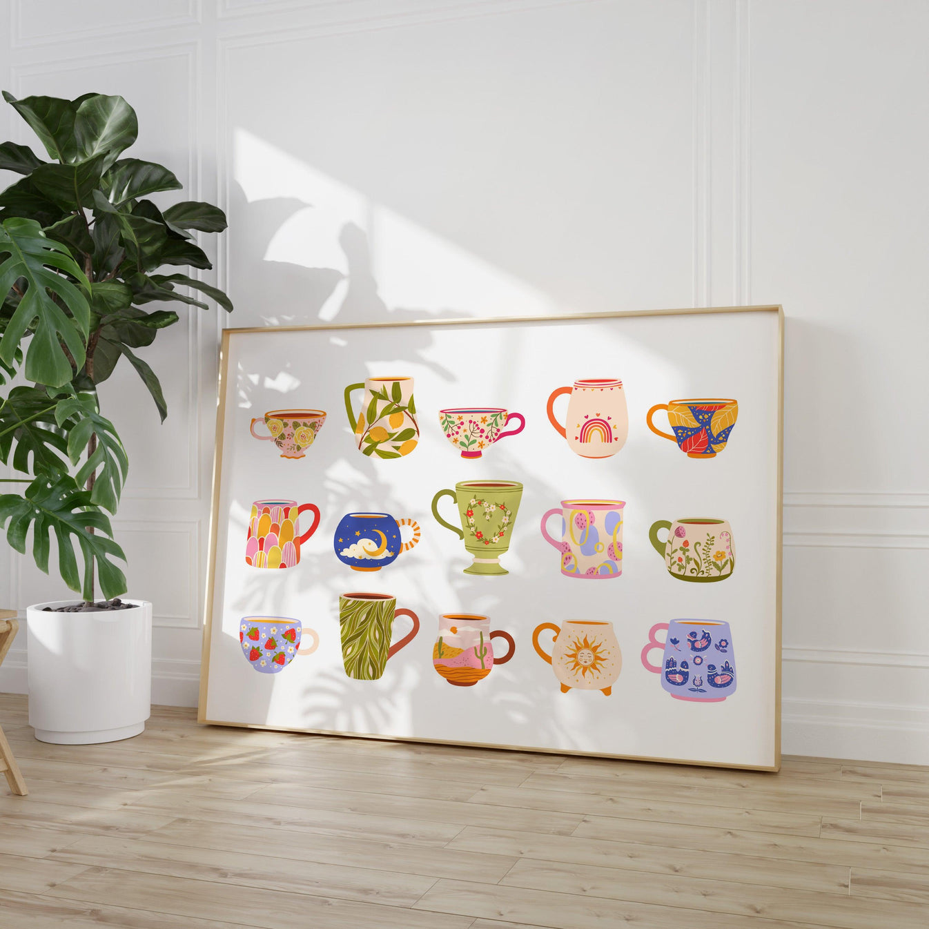 Tea Cup Set Horizontal Poster – House of Saturn