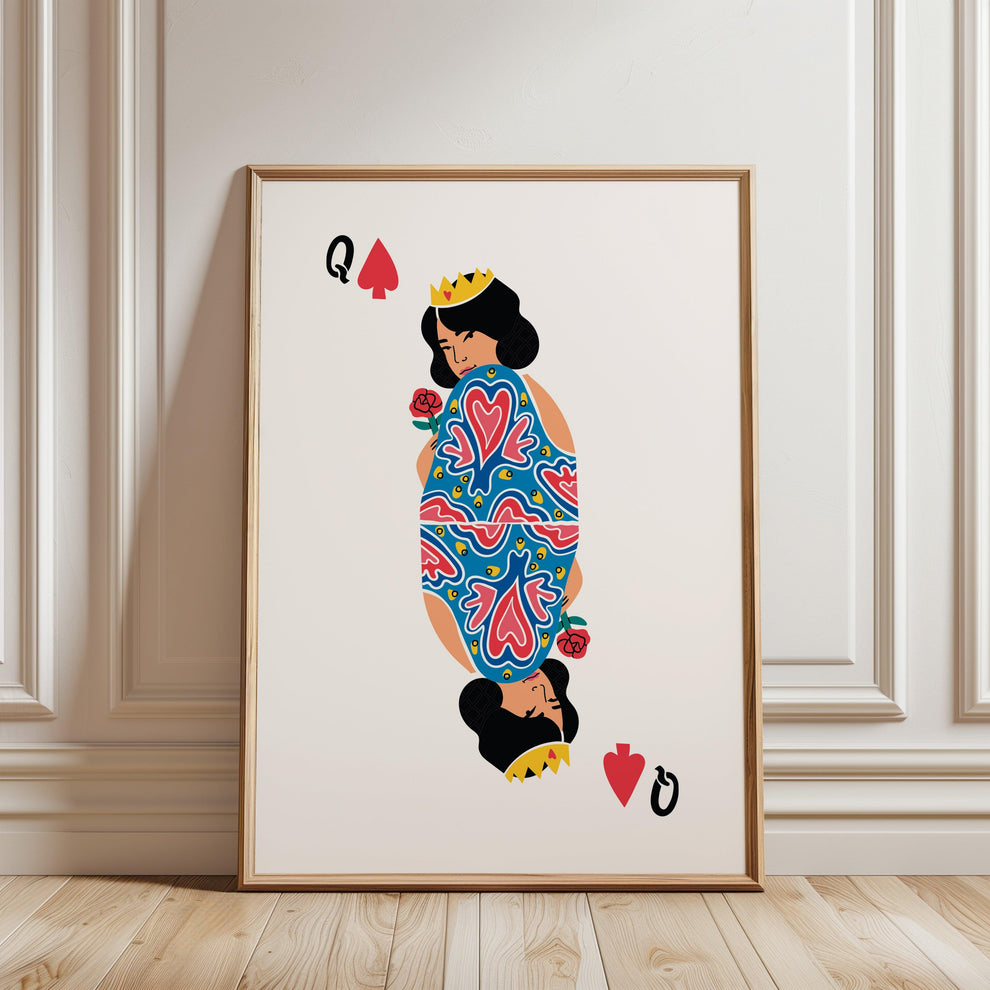 Queen of Spades Playing Card Poster – House of Saturn