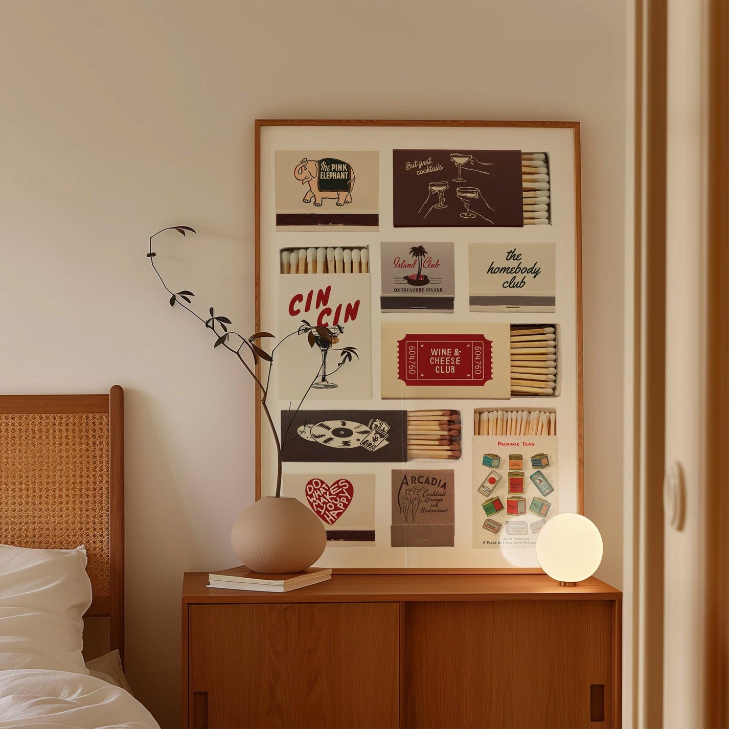 Retro Matchbox Cocktail Poster – House of Saturn