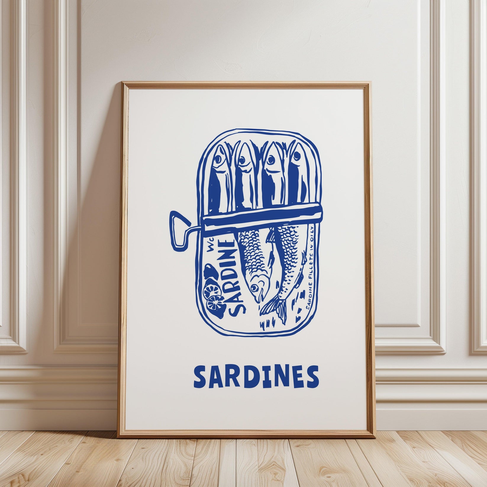 Sardines Blue Poster – House of Saturn