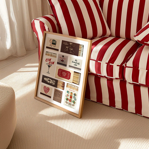 Retro Matchbox Cocktail Poster – House of Saturn