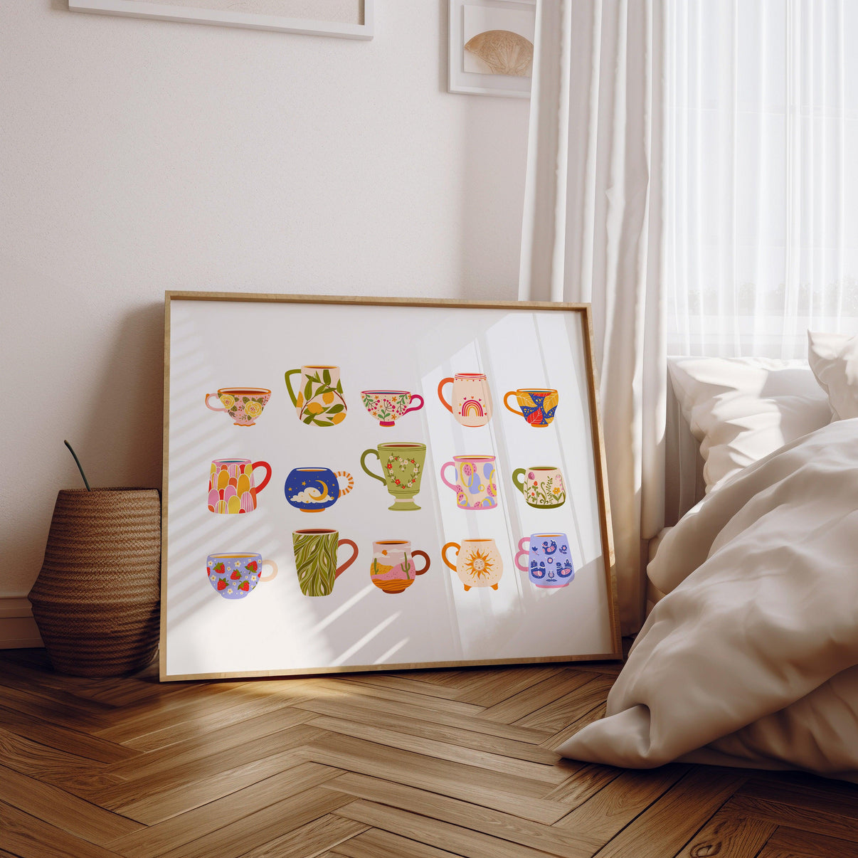 Tea Cup Set Horizontal Poster – House of Saturn